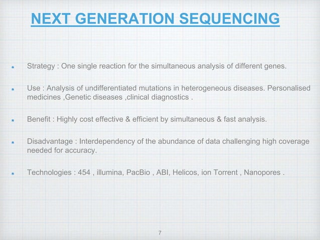 Next Generation Sequencing | PPTX