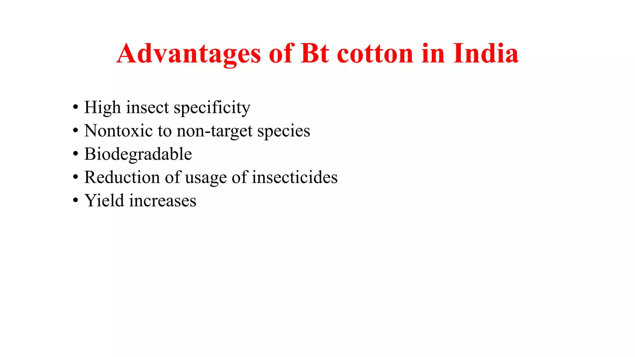 Bt cotton | PPTX