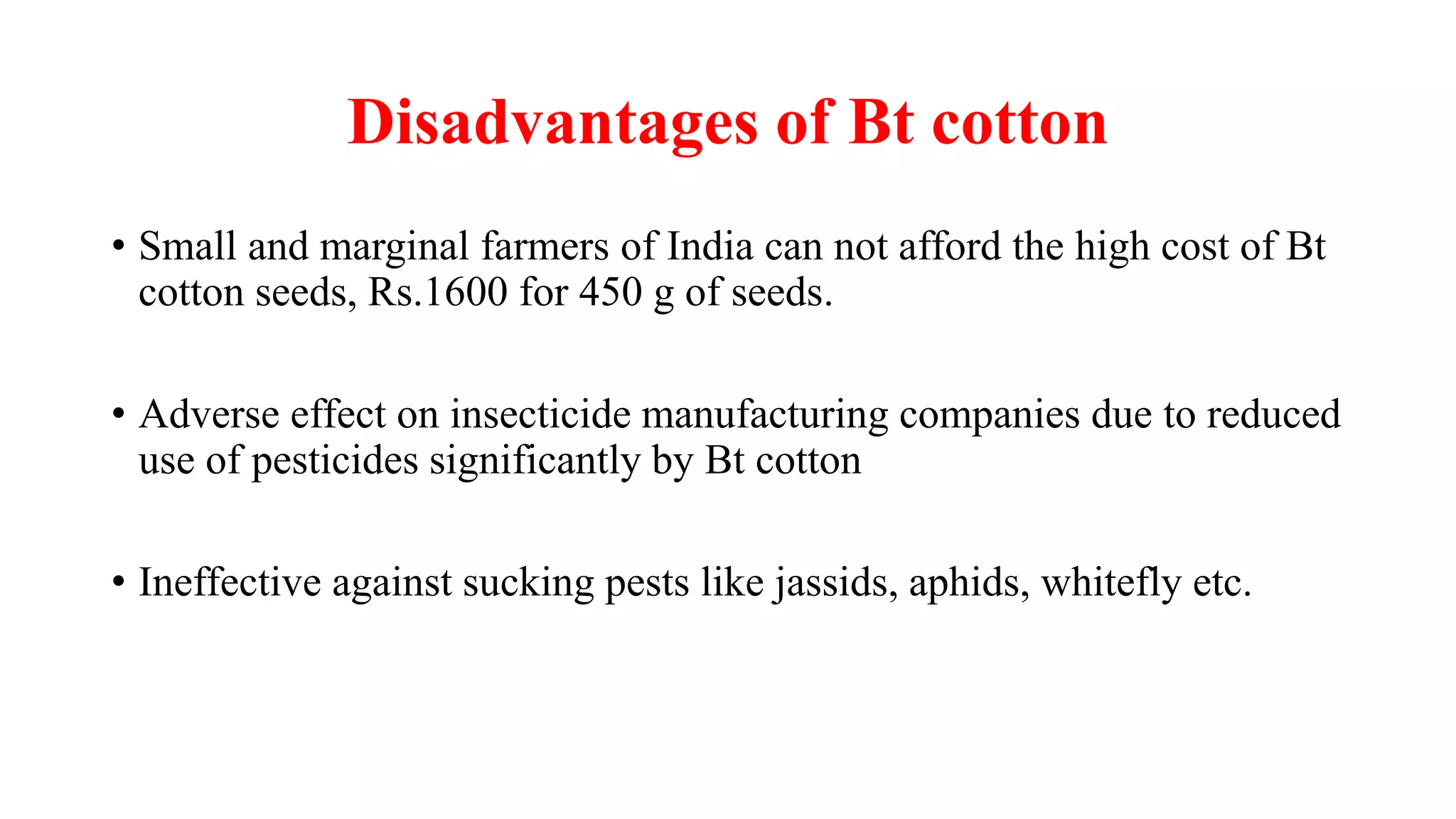 Bt cotton | PPTX