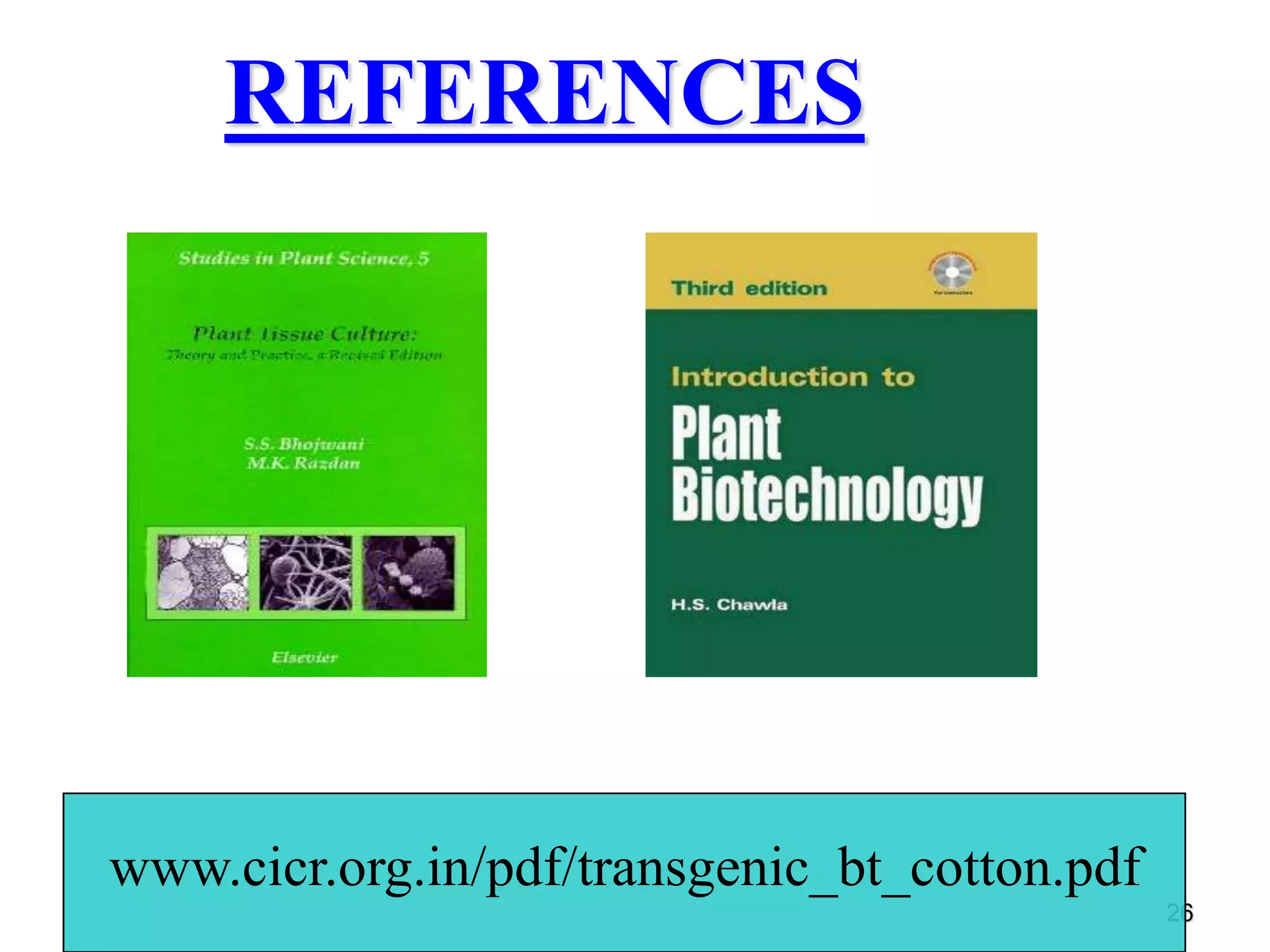 Bt cotton, insect resistant plant | PPT