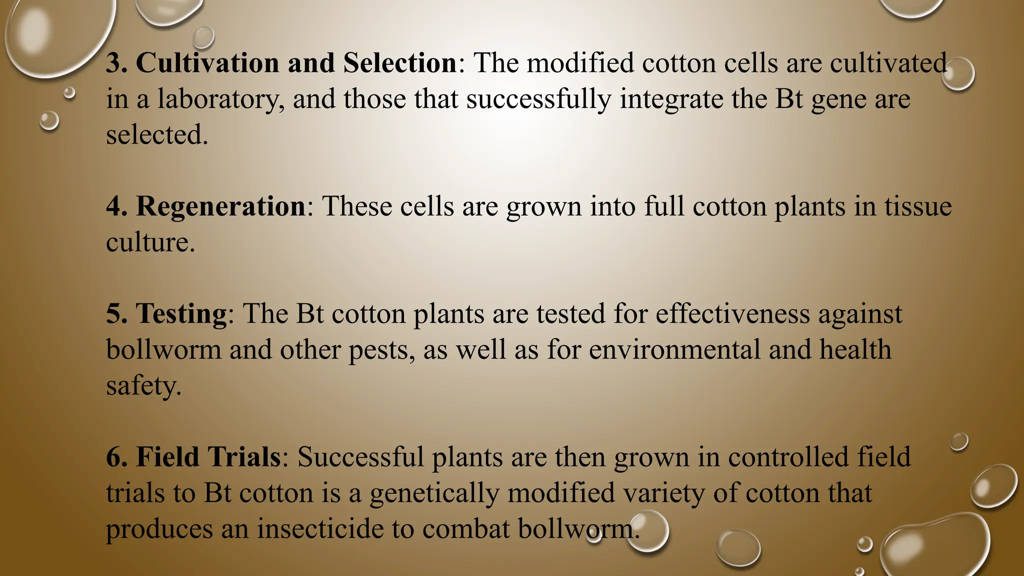 Bt cotton introduction production of bt. | PPTX
