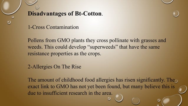 Bt cotton introduction production of bt. | PPT