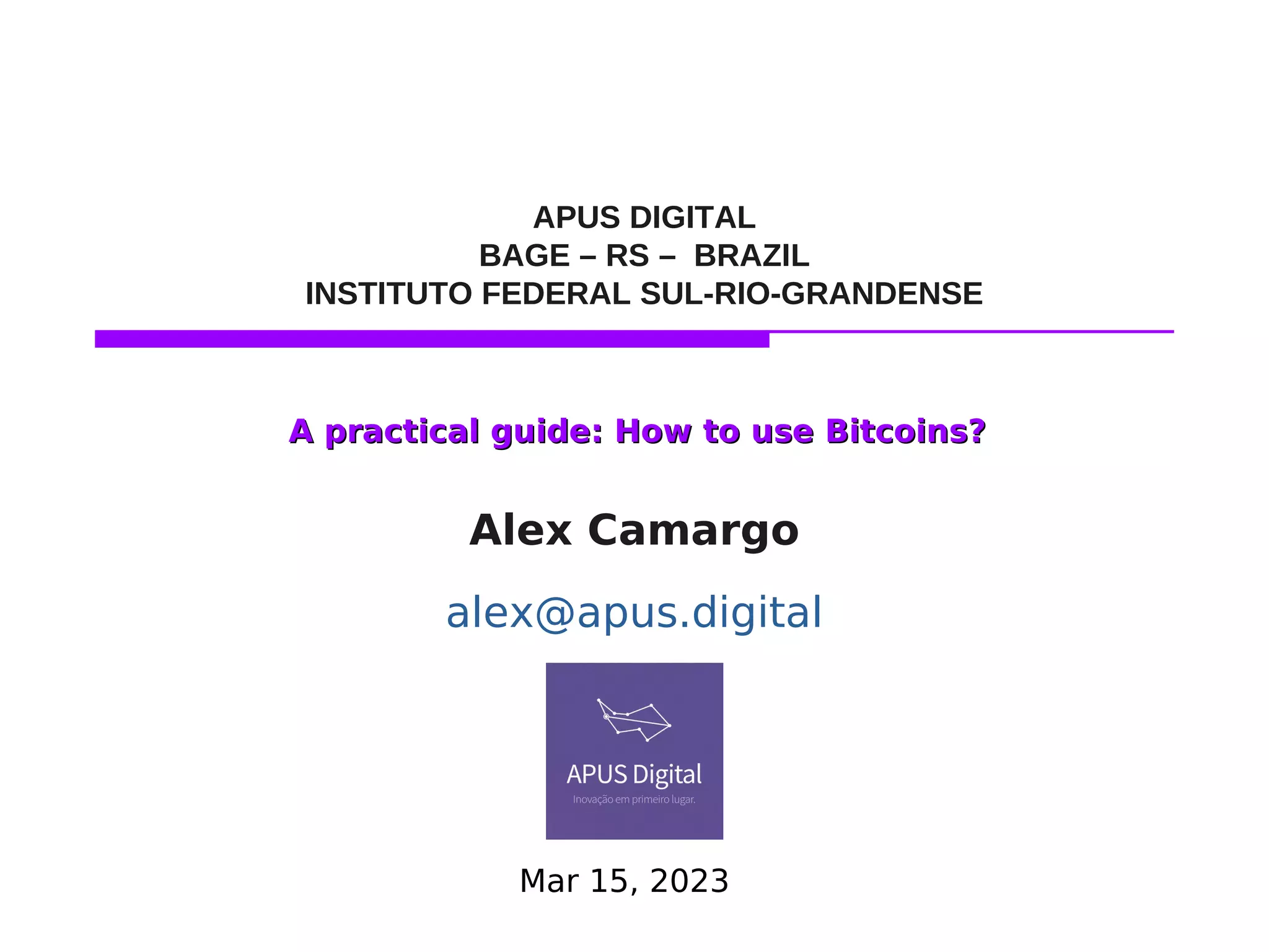 A practical guide: How to use Bitcoins? | PDF