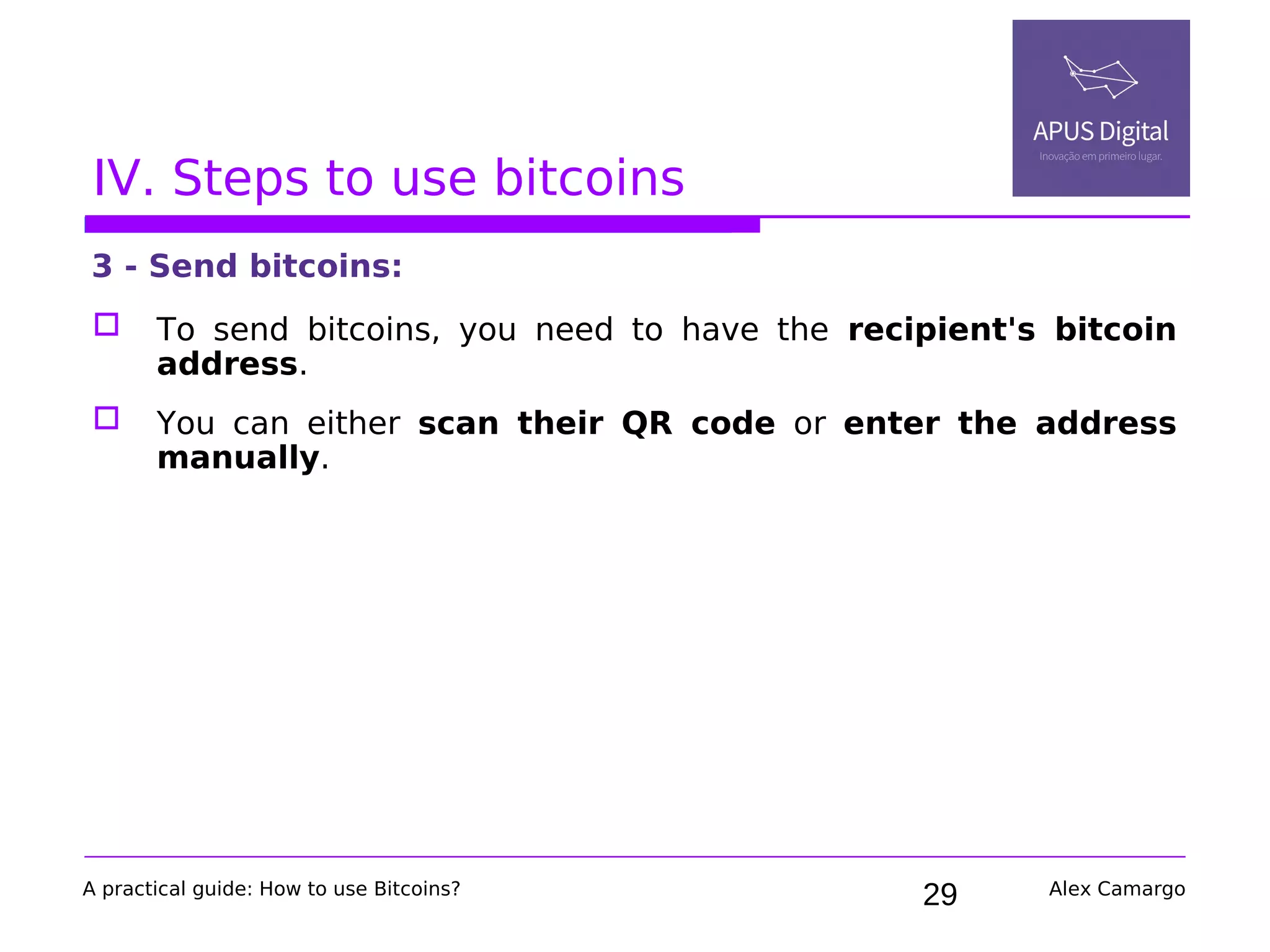 A practical guide: How to use Bitcoins? | PDF