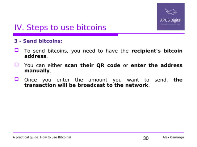 A practical guide: How to use Bitcoins? | PDF
