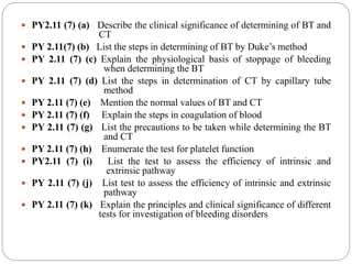 Bleddind Time Clotting Time Demonstration | PPTX