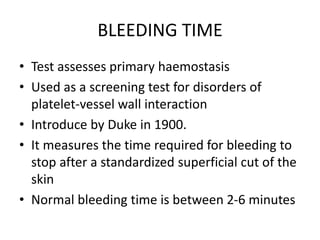 BT CT HESS TEST CLOT RETRACTION TIME.pptx