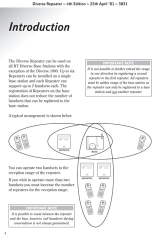 Bt diverse repeater User Guide from Telephones Online www ...