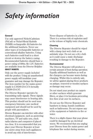 Bt diverse repeater User Guide from Telephones Online www ...