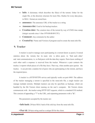 Bit torrent documentation | PDF