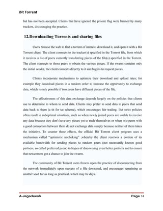 Bit torrent documentation | PDF