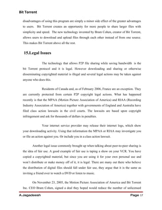 Bit torrent documentation | PDF