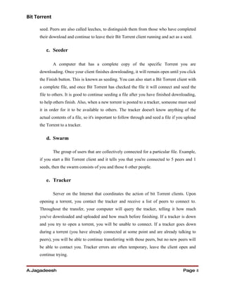 Bit torrent documentation | PDF
