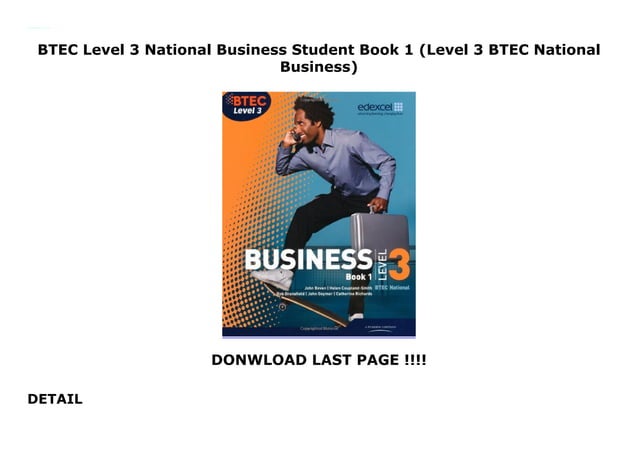 BTEC Level 3 National Business Student Book 1 (Level 3 BTEC National ...