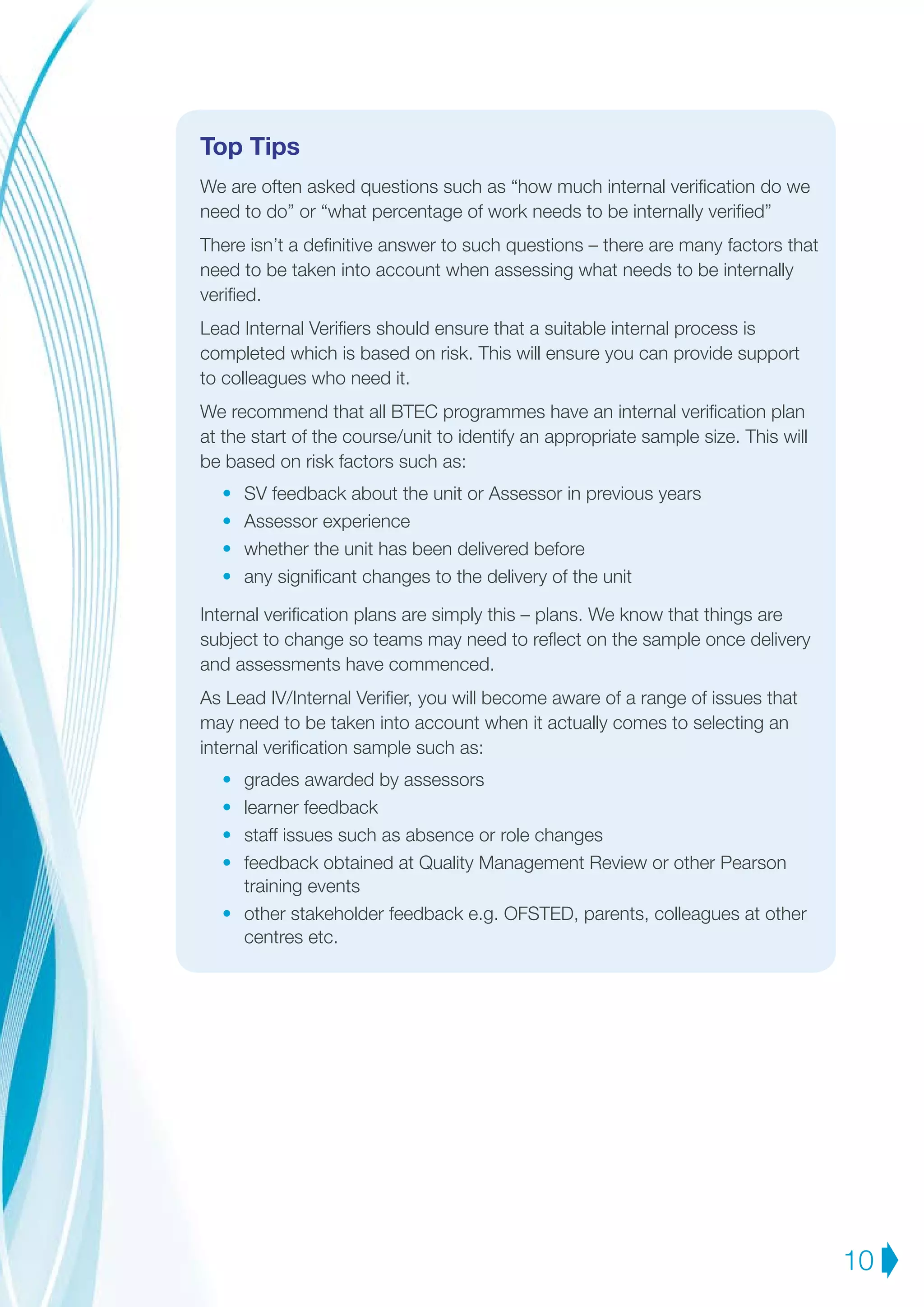 Btec centre guide_to_internal_verification | PDF