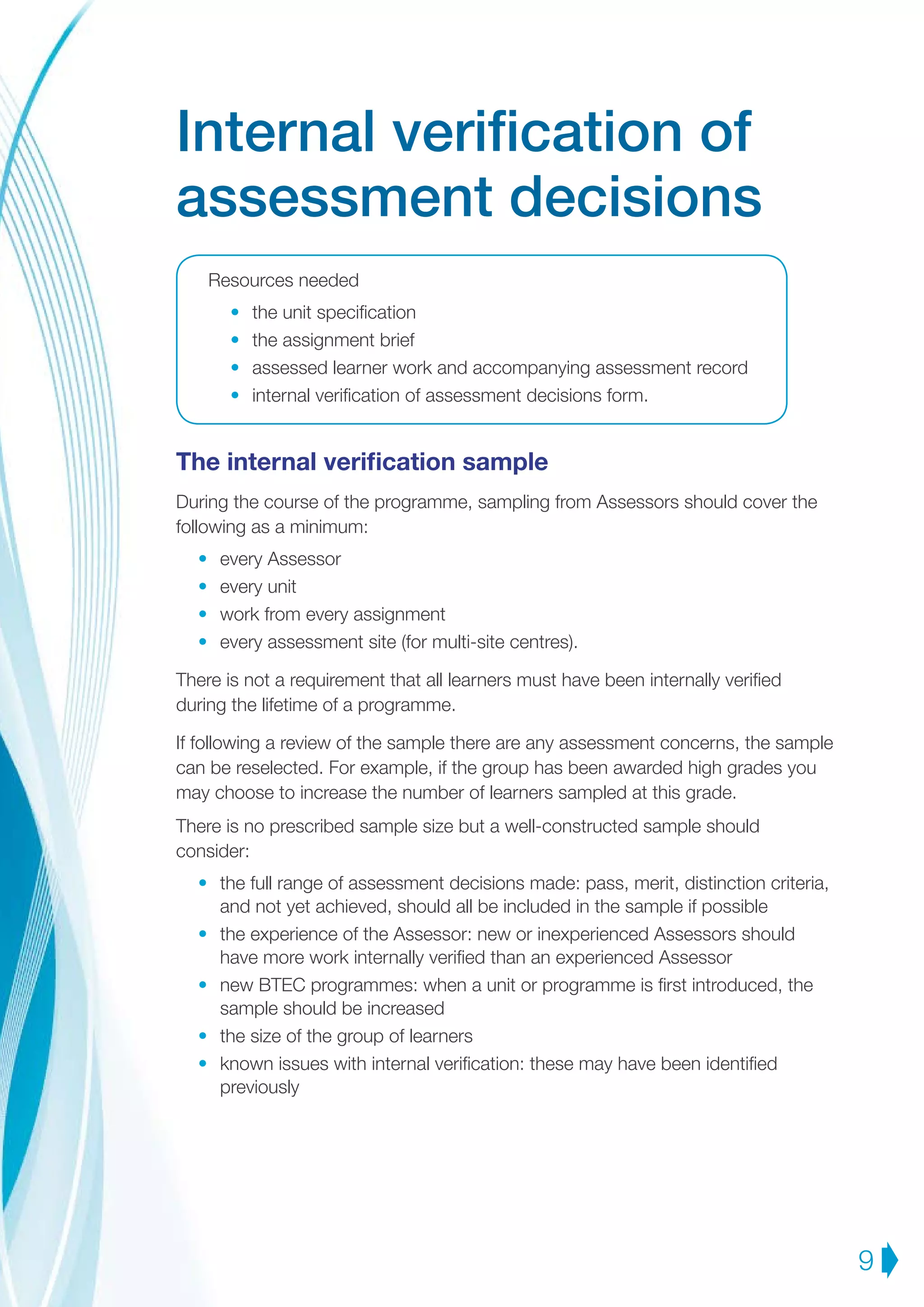 Btec centre guide_to_internal_verification | PDF