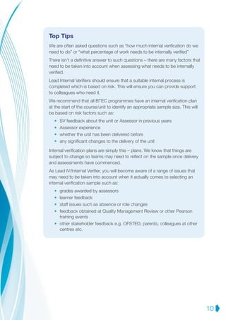 Btec centre guide_to_internal_verification | PDF