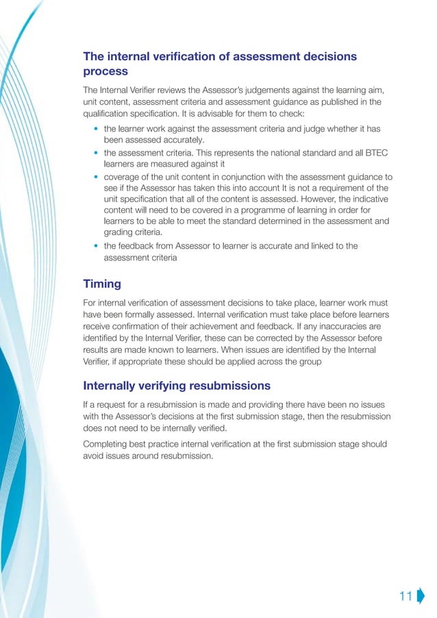 Btec centre guide_to_internal_verification | PDF | Educational Assessment | Education