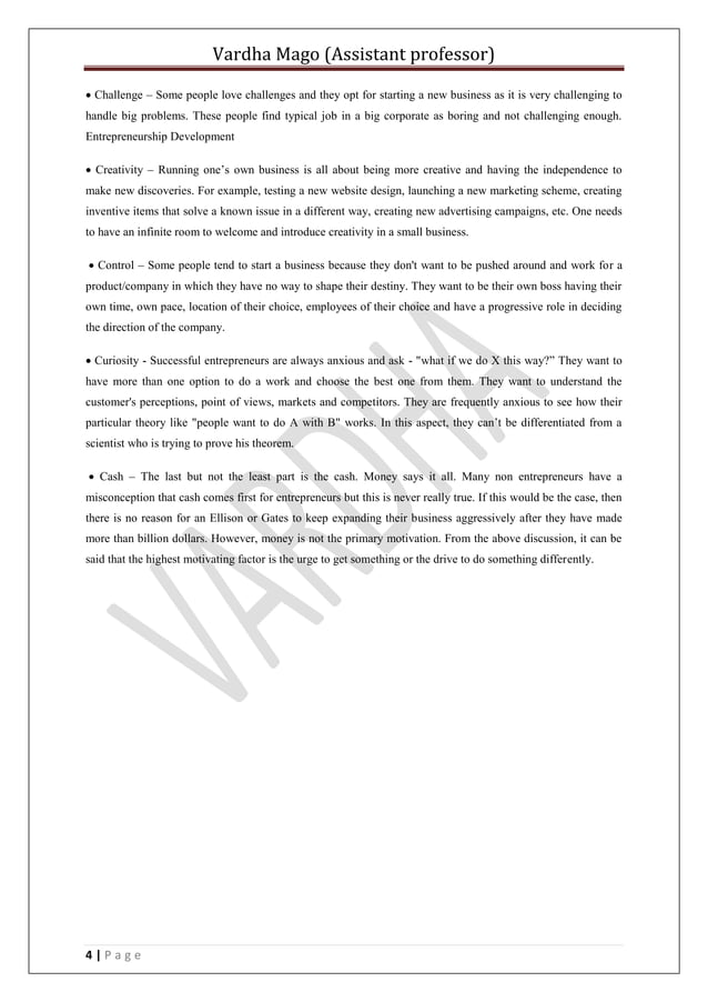 Entrepreneurship Notes | PDF | Startups | Business