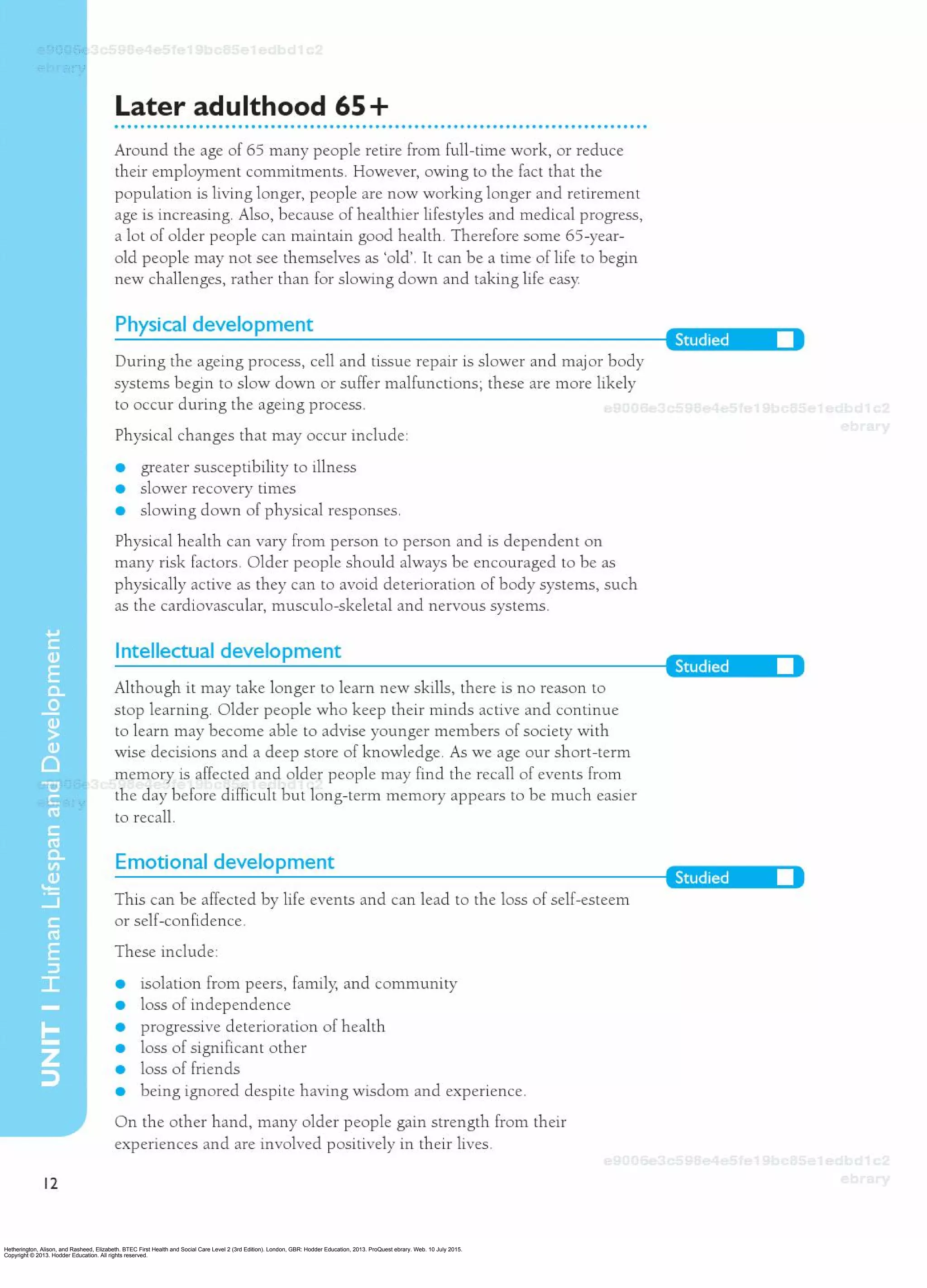 BTEC Unit 1 Exercise book | PDF