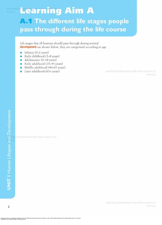 BTEC Unit 1 Exercise book | PDF