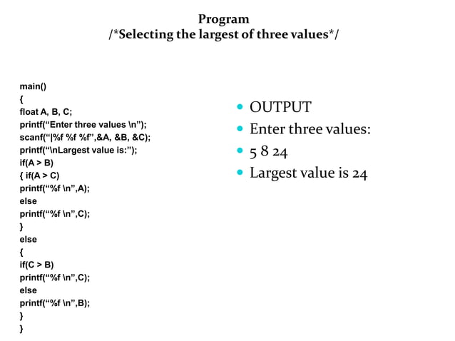 Btech I Pic U 3 Handling Input Output And Control Statements Ppt 2282