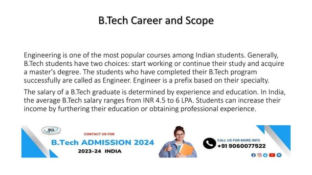 BTech Admission 2024- Eligibility, Application Form, Syllabus & Fees | PPTX