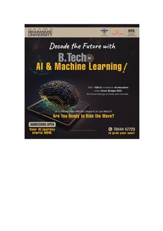 Recent Career Trends in BTech Artificial Intelligence and Machine Learning | PDF