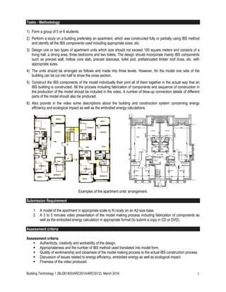 BUILDING TECHNOLOGY PROJECT 1 BRIEF | PDF