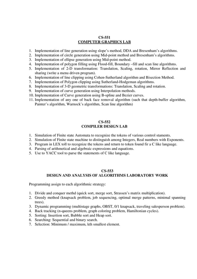 Btech Computer Science Syllabus Pdf 
