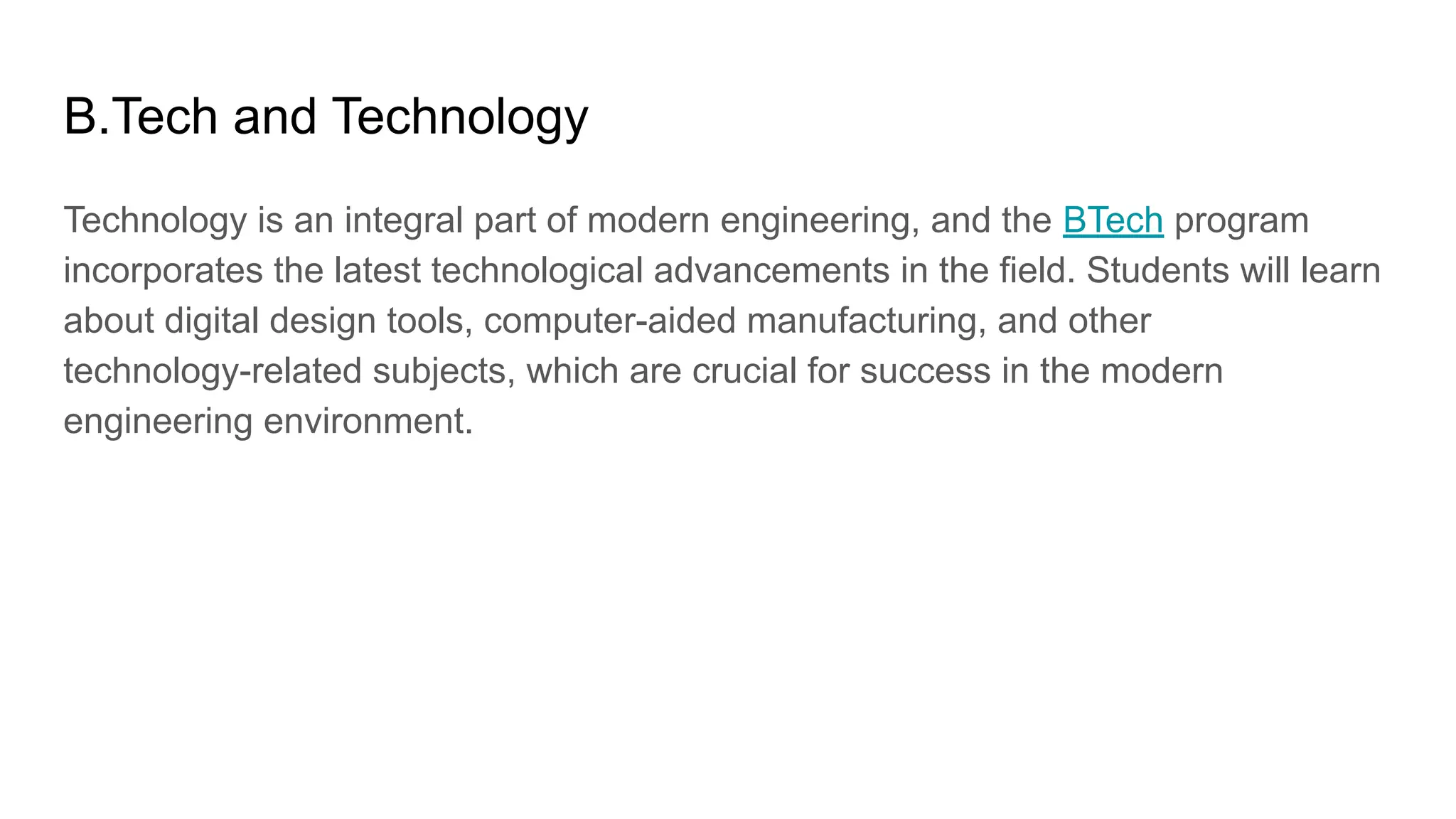 BTech | PDF