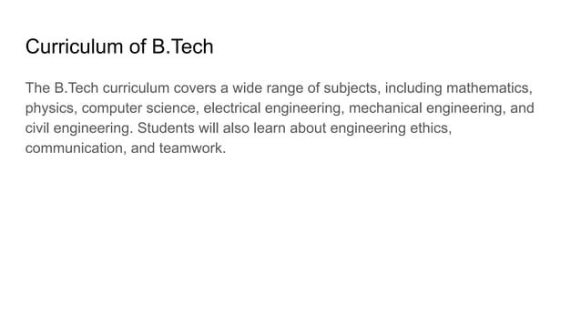 BTech | PDF