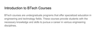 BTech Courses | PPT