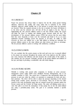 Btech final year project automatic tyre pressure inflation system. | DOCX