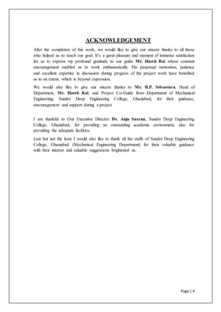 Btech final year project automatic tyre pressure inflation system. | DOCX