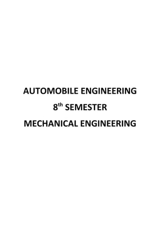 B tech mechanical automobile engineering | PDF