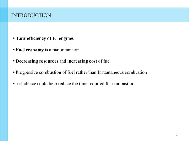 Optimization of In-cylinder flow characteristics of IC Engine | PPTX ...