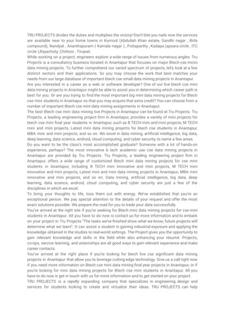 Btech Projects in Anantapur _ Live CSE Mini Network Security Projects ...