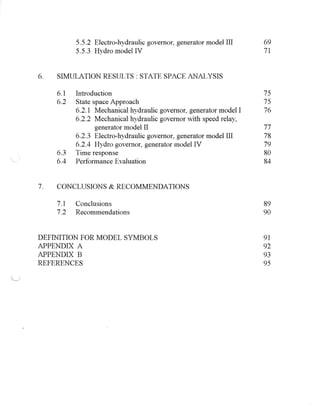 Load / Frequency balancing Control systems study | PDF