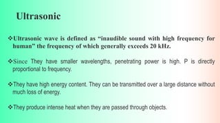 BTech_Unit_I.pptx Ultrasonic sound ppt for students | PPTX