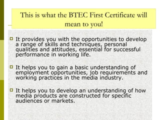 Btec Media Intro | PPT