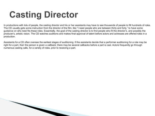 Btec media job roles | PPTX