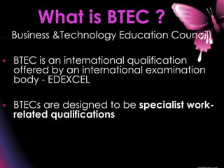 Btec orientation for students | PPTX