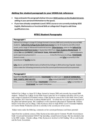 Btec ref paragraphs | DOCX