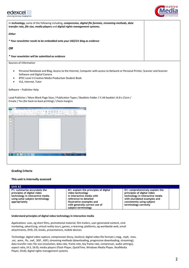 Btec Unit 62 and 1 assignment 1 | PDF