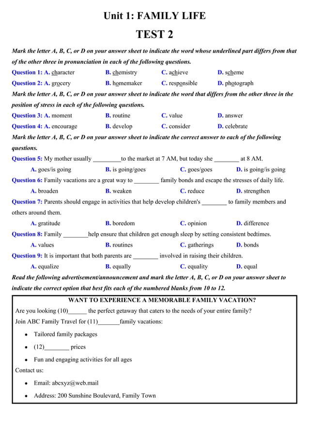 BỘ TEST TIẾNG ANH 10 BIÊN SOẠN THEO FORM ĐỀ 2025 MỚI NHẤT CỦA BGD ...