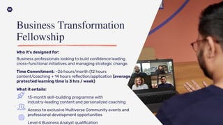 Business Transformation Training - Apprenticeship | PDF