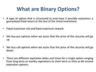 Lesson BTF101. Introduction to Binary Options Trading | PPT