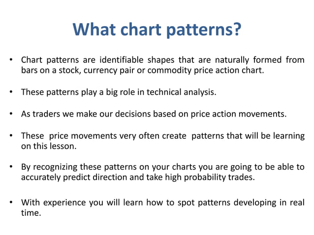 Lesson BTF110. Chart Patterns for Binary Trading | PPT
