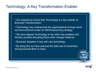 BT Finance Transformation Finance Shared Service Final | PPT